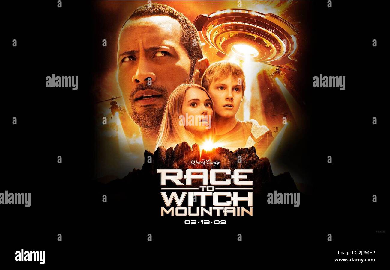 DWAYNE JOHNSON, ANNASOPHIA ROBB, ALEXANDER LUDWIG POSTER, RACE TO WITCH ...