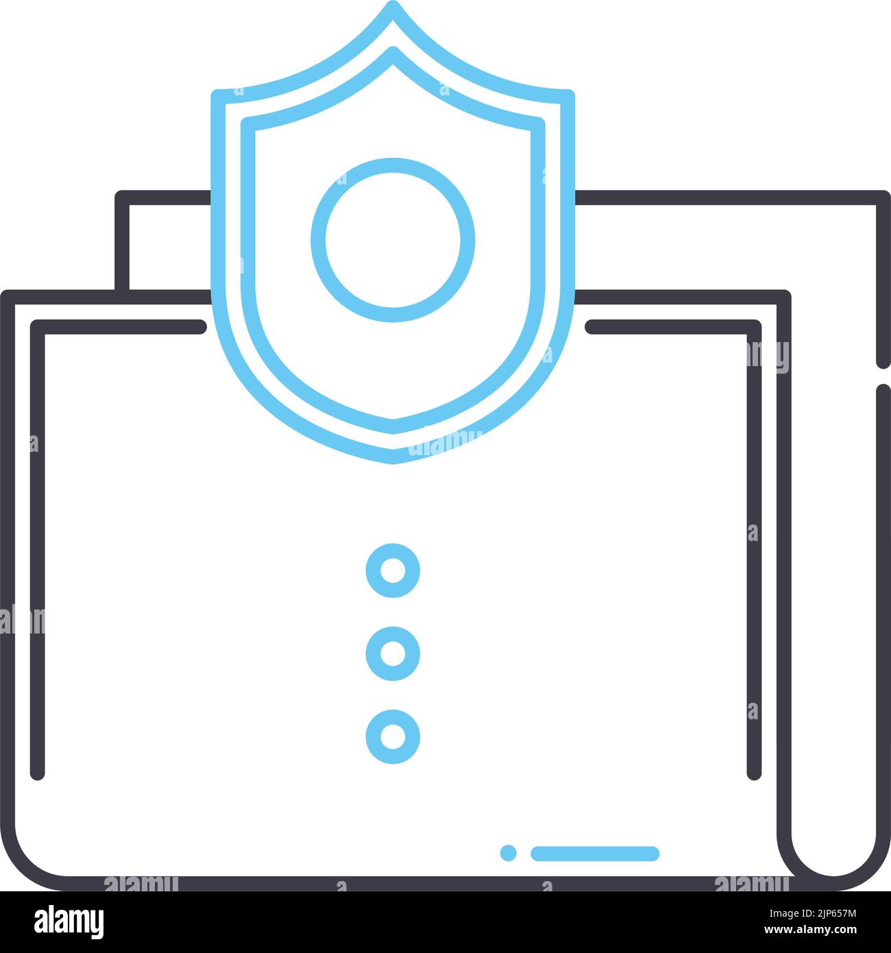 confidential information line icon, outline symbol, vector illustration ...