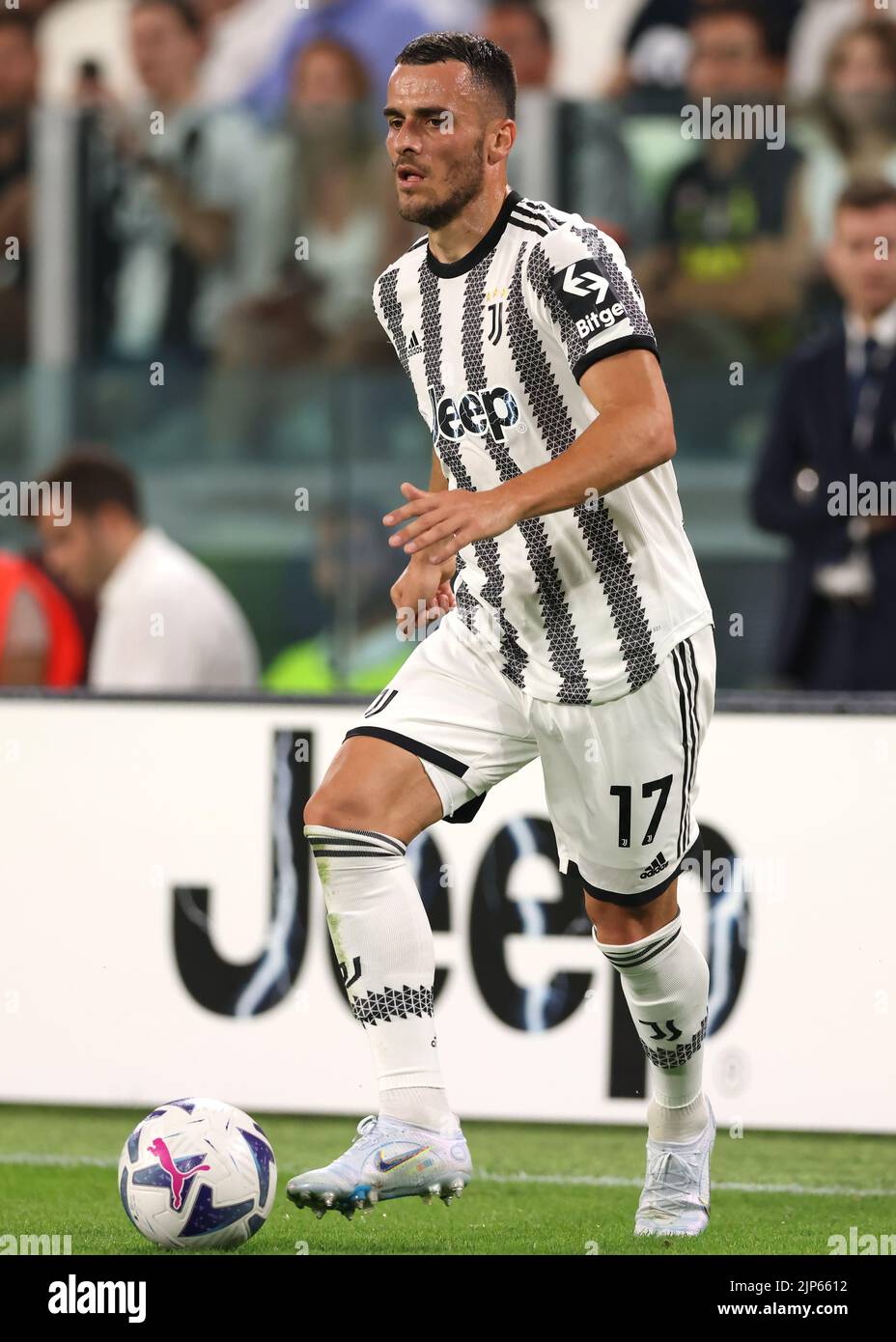 Turin, Italy, 15th August 2022. Filip Kostic of Juventus during the ...