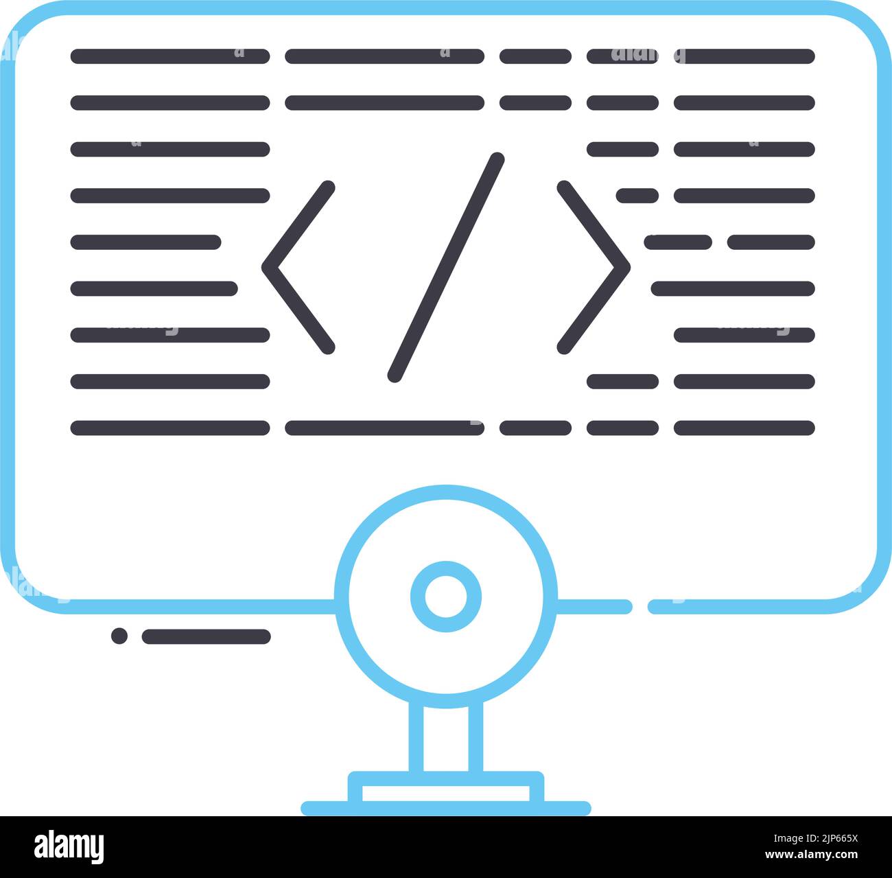 Code Line Icon Outline Symbol Vector Illustration Concept Sign Stock Vector Image And Art Alamy
