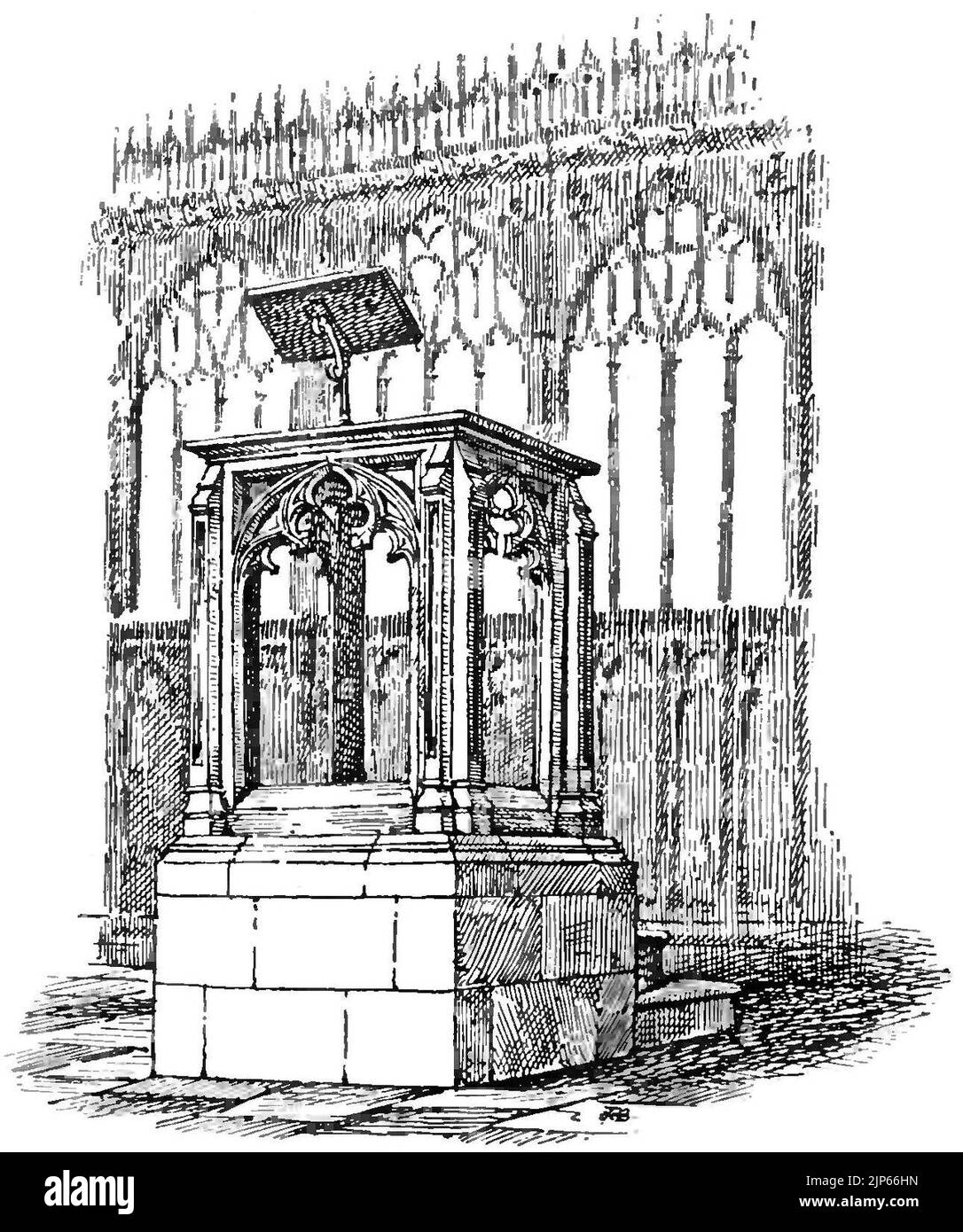 The modern-gothic pulpit, Kenton (An Old English Home and Its ...