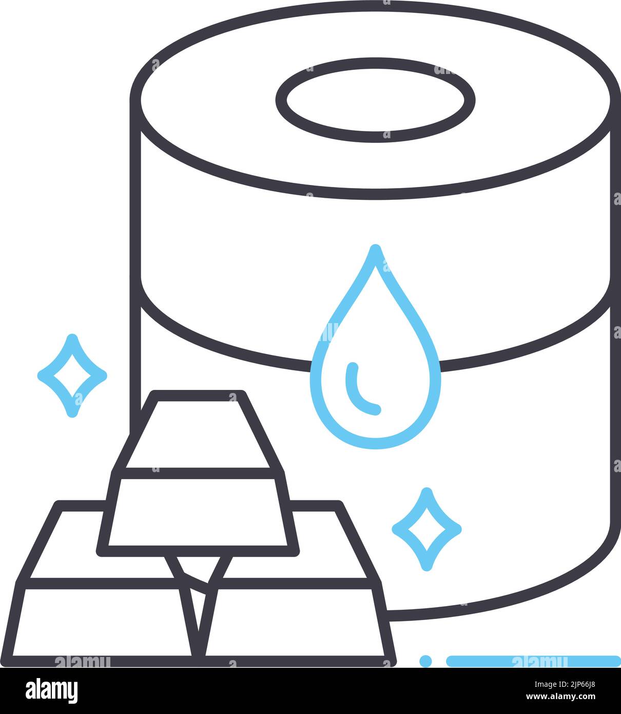 commodities line icon, outline symbol, vector illustration, concept ...