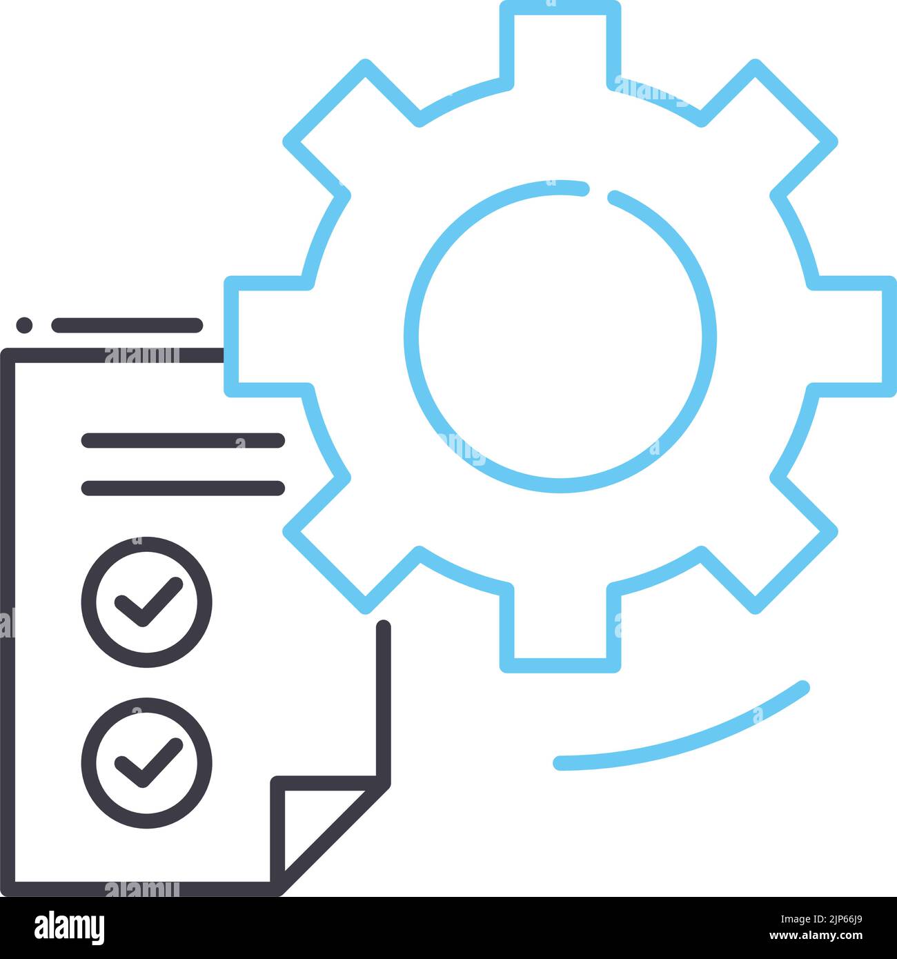 evaluation line icon, outline symbol, vector illustration, concept sign ...