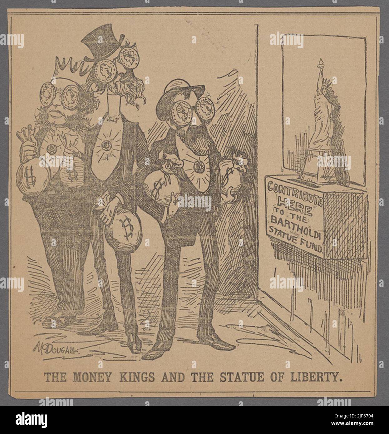 The money kings and the Statue of Liberty Stock Photo - Alamy