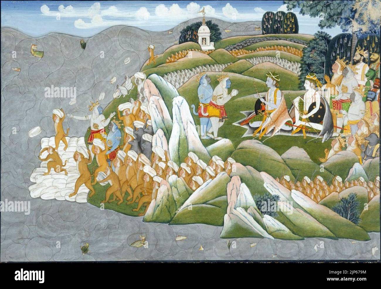 The Monkeys and Bears Build a Bridge to Lanka Stock Photo - Alamy