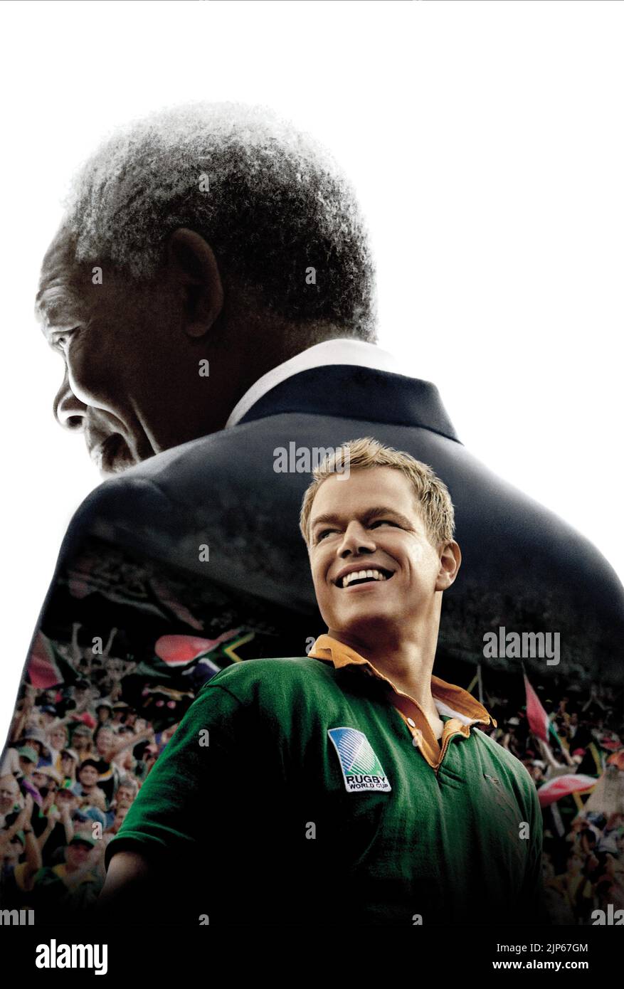 MORGAN FREEMAN, MATT DAMON, INVICTUS, 2009 Stock Photo - Alamy