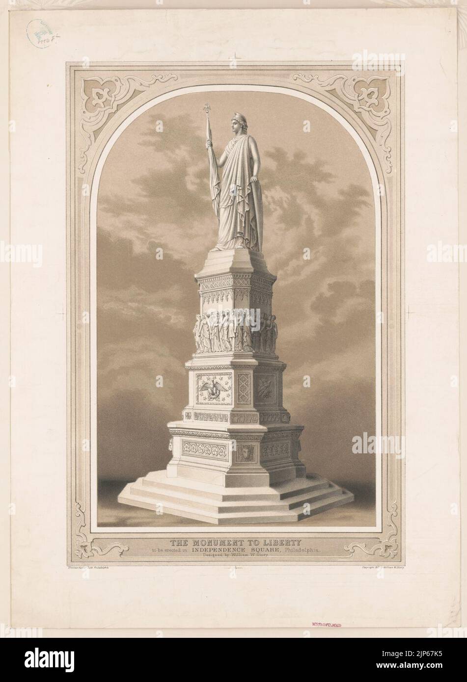 The monument to Liberty, to be erected in Independence Square ...