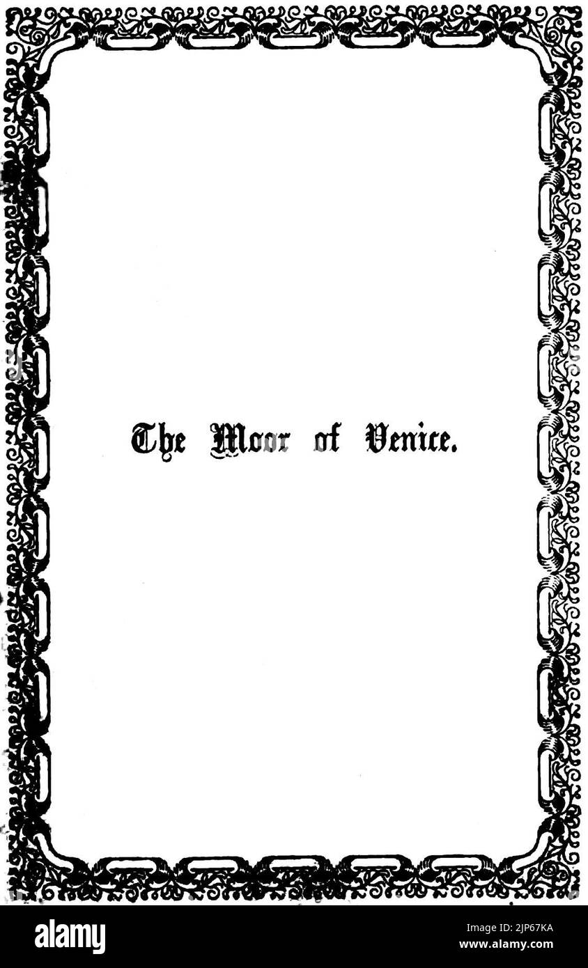 The Moor of Venice, Pg 8 Stock Photo - Alamy