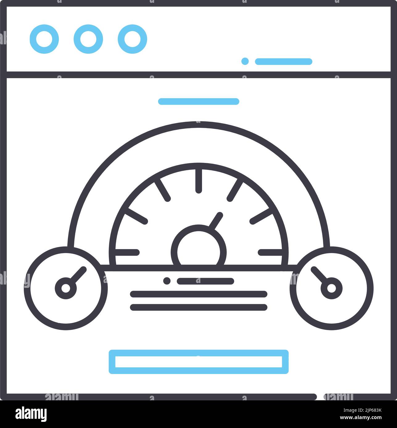 fast online speed line icon, outline symbol, vector illustration ...