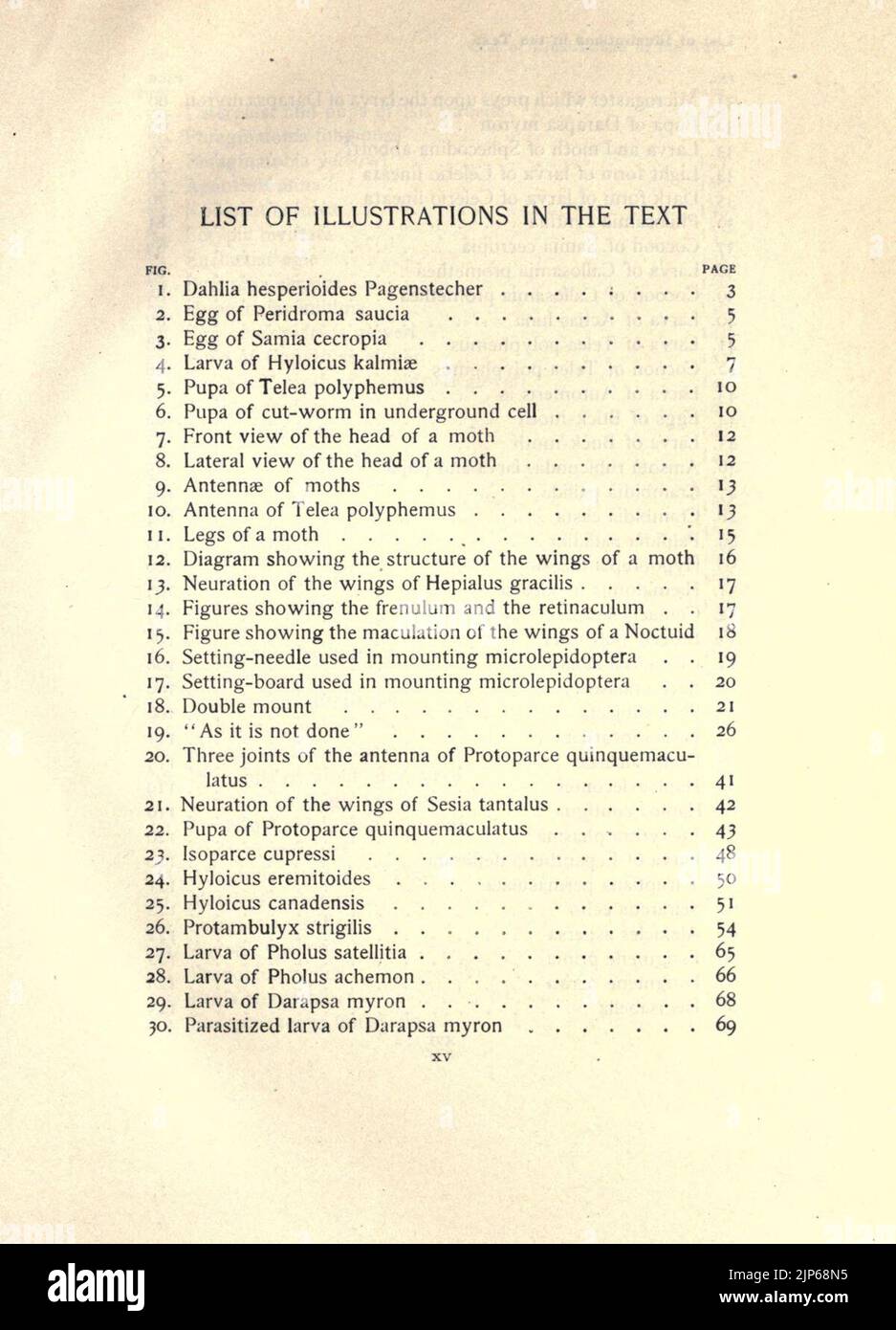 The moth book (List of Illustrations, Page xv Stock Photo - Alamy