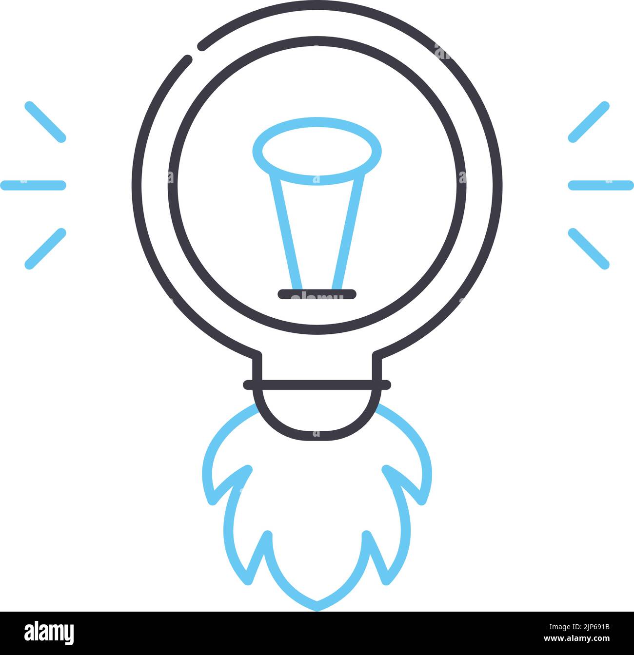 creative business idea line icon, outline symbol, vector illustration ...