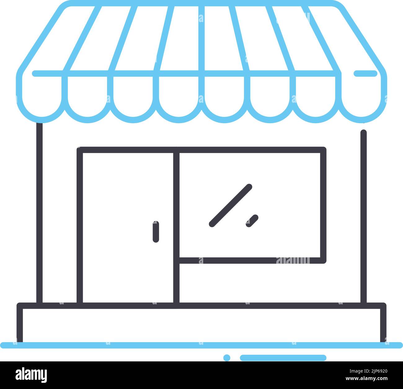 cafe shop line icon, outline symbol, vector illustration, concept sign ...