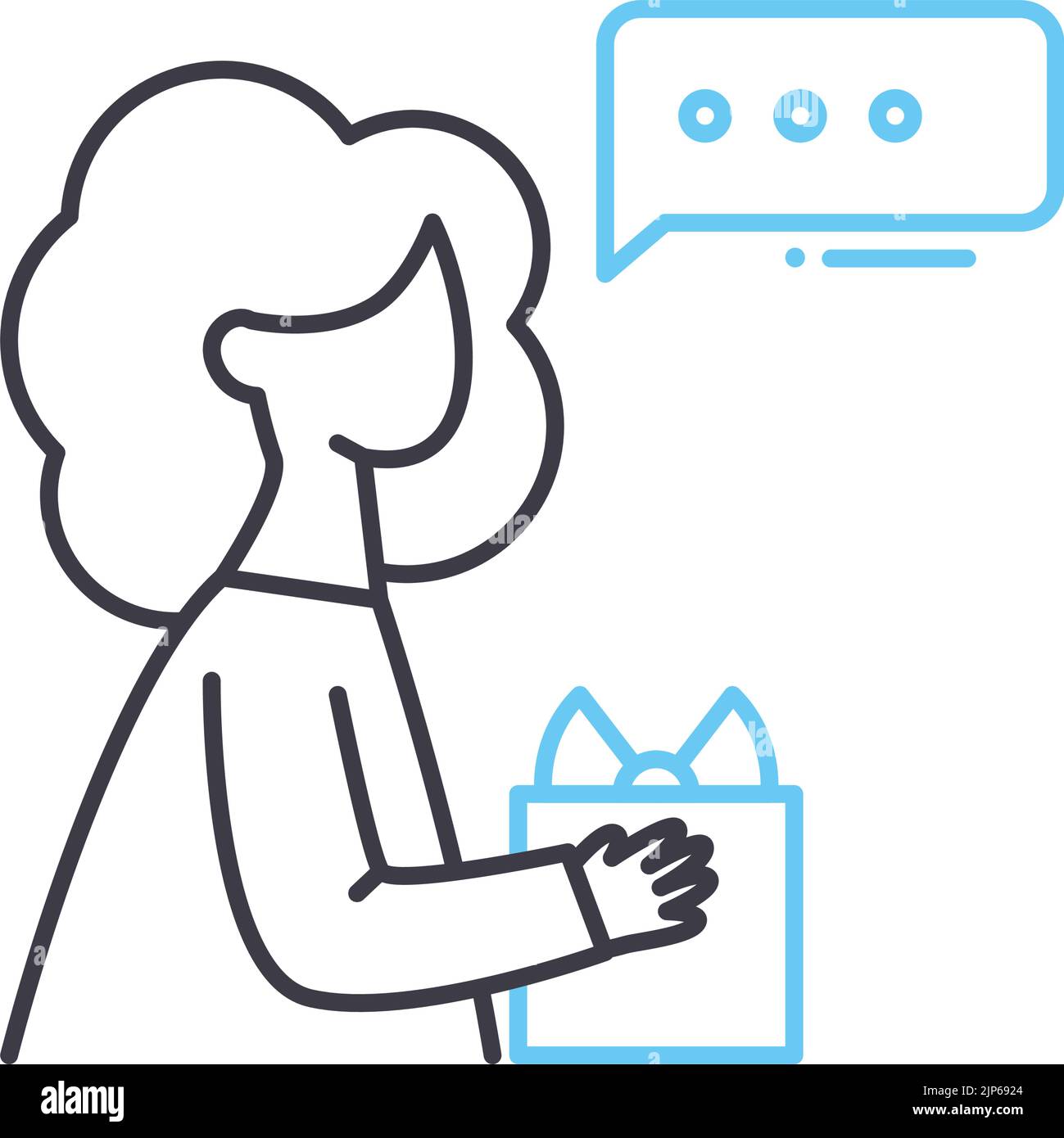 endorsement line icon, outline symbol, vector illustration, concept ...