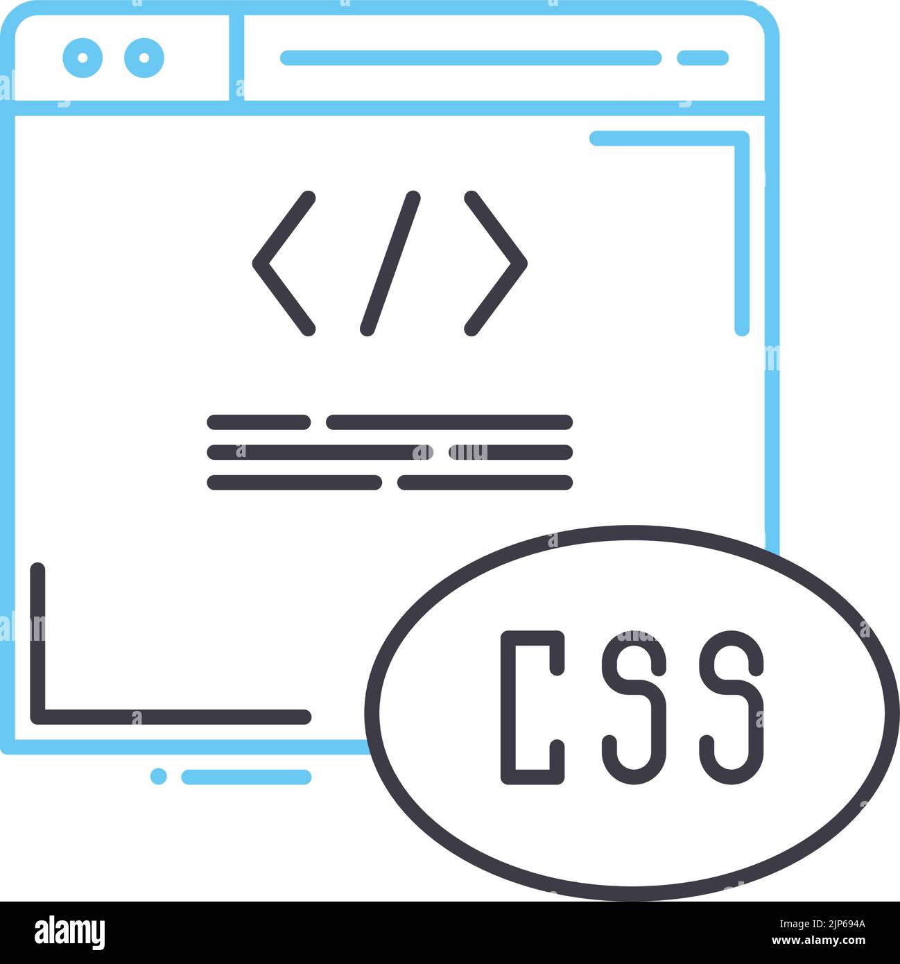 css line icon, outline symbol, vector illustration, concept sign Stock Vector Image & Art - Alamy