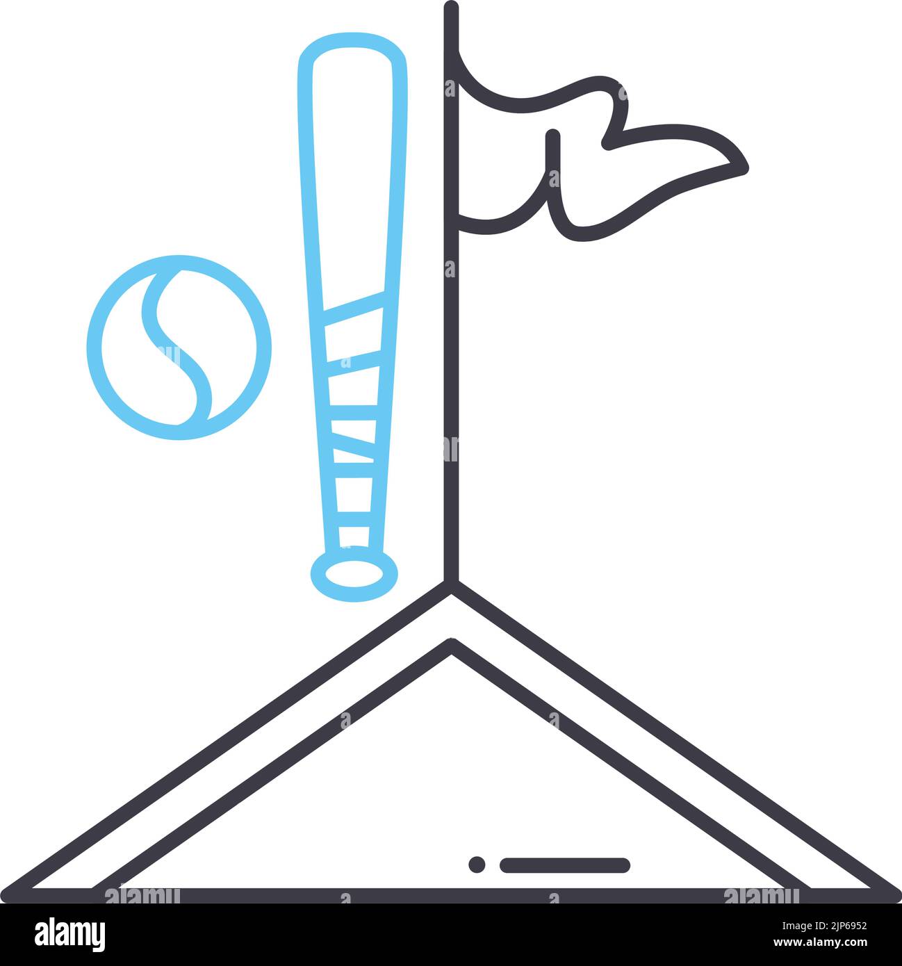 corner club line icon, outline symbol, vector illustration, concept ...