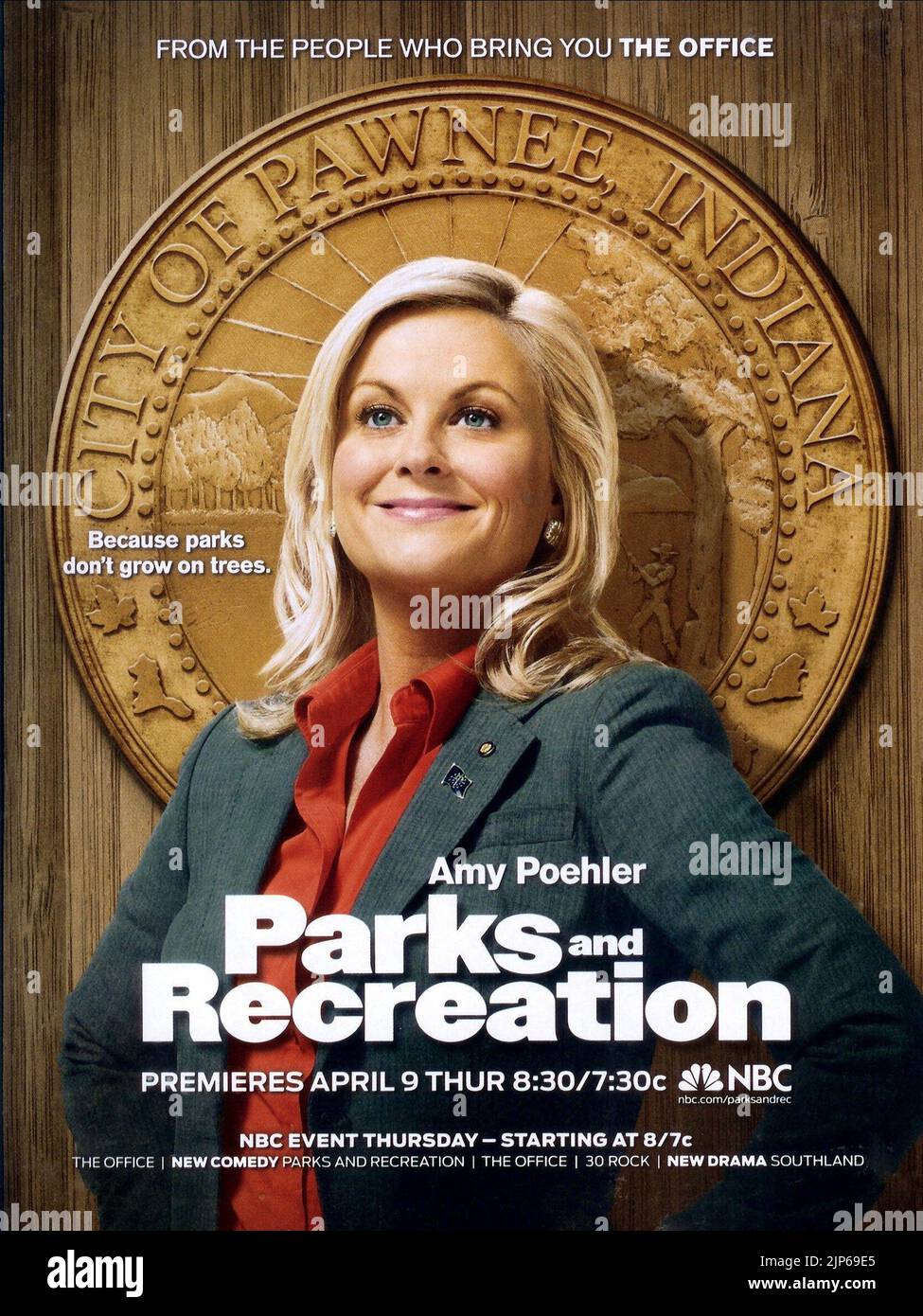 AMY POEHLER POSTER, PARKS AND RECREATION, 2009 Stock Photo - Alamy