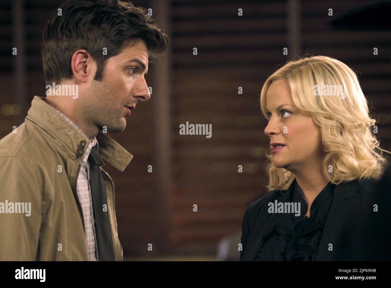 ADAM SCOTT, AMY POEHLER, PARKS AND RECREATION, 2009 Stock Photo - Alamy