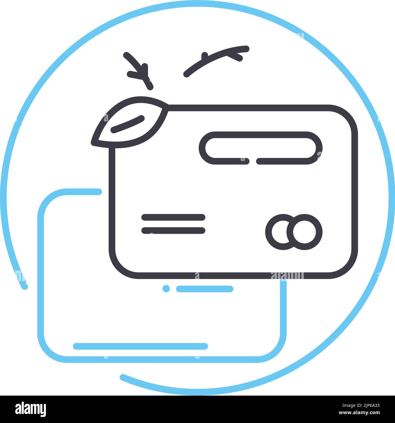 eco line icon, outline symbol, vector illustration, concept sign Stock ...