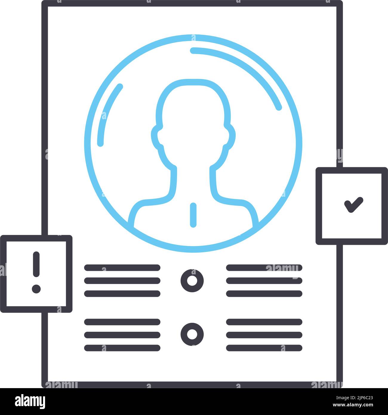 cv line icon, outline symbol, vector illustration, concept sign Stock ...