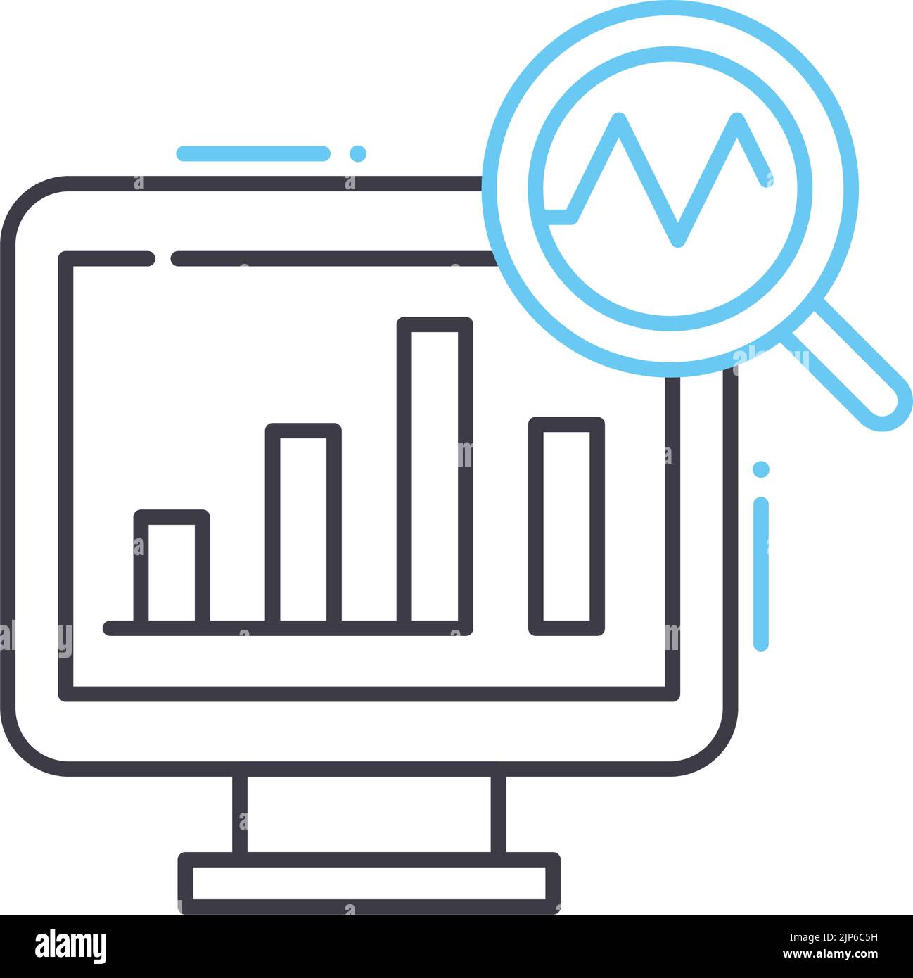 fiscal policy line icon, outline symbol, vector illustration, concept ...
