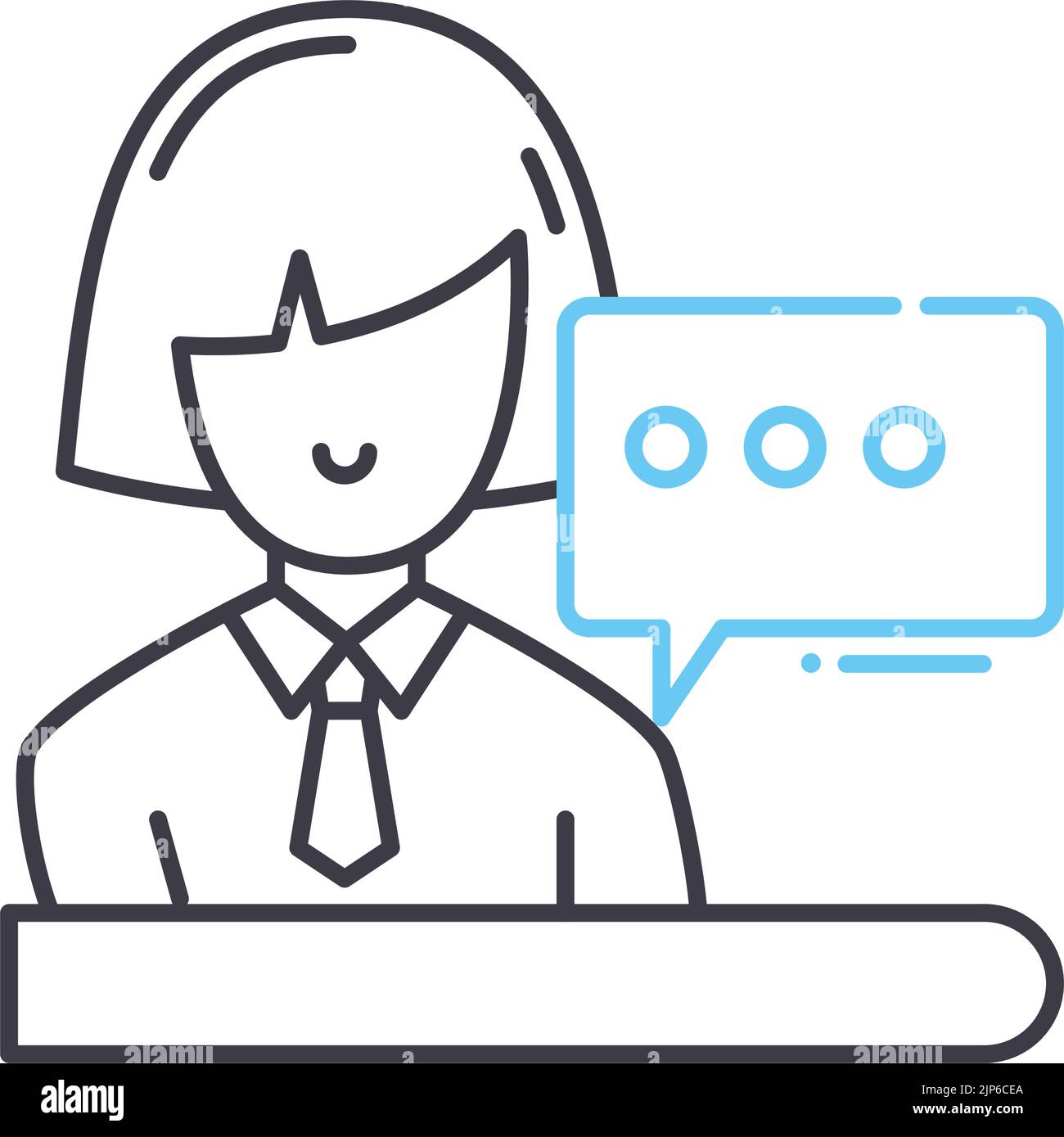 consultant line icon, outline symbol, vector illustration, concept sign ...