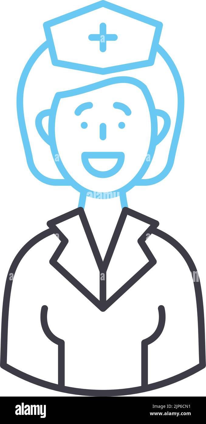 doctor line icon, outline symbol, vector illustration, concept sign ...