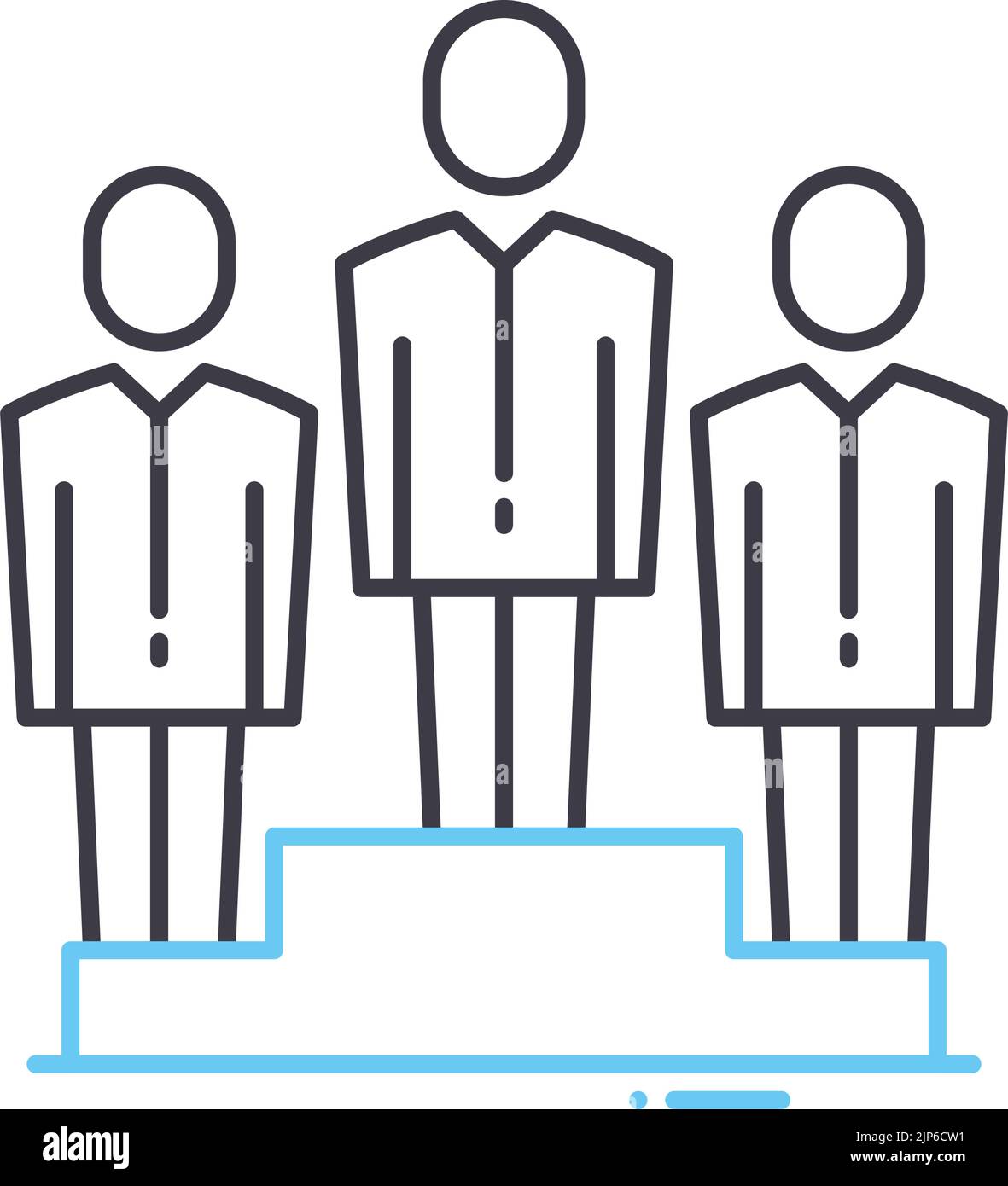 business leadership line icon, outline symbol, vector illustration ...