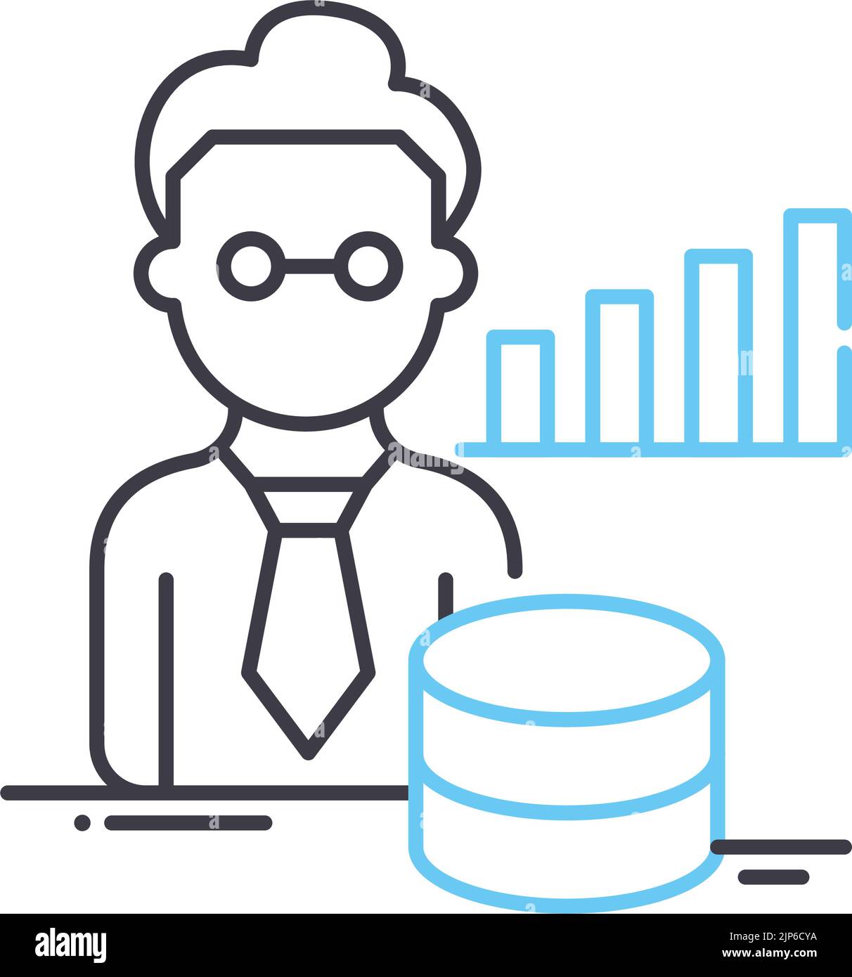 crm line icon, outline symbol, vector illustration, concept sign Stock Vector Image & Art - Alamy