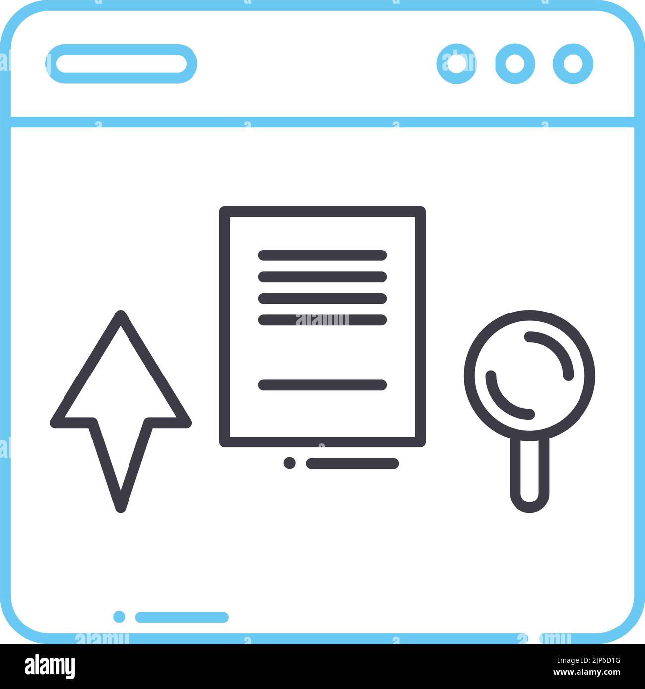 content curation line icon, outline symbol, vector illustration ...