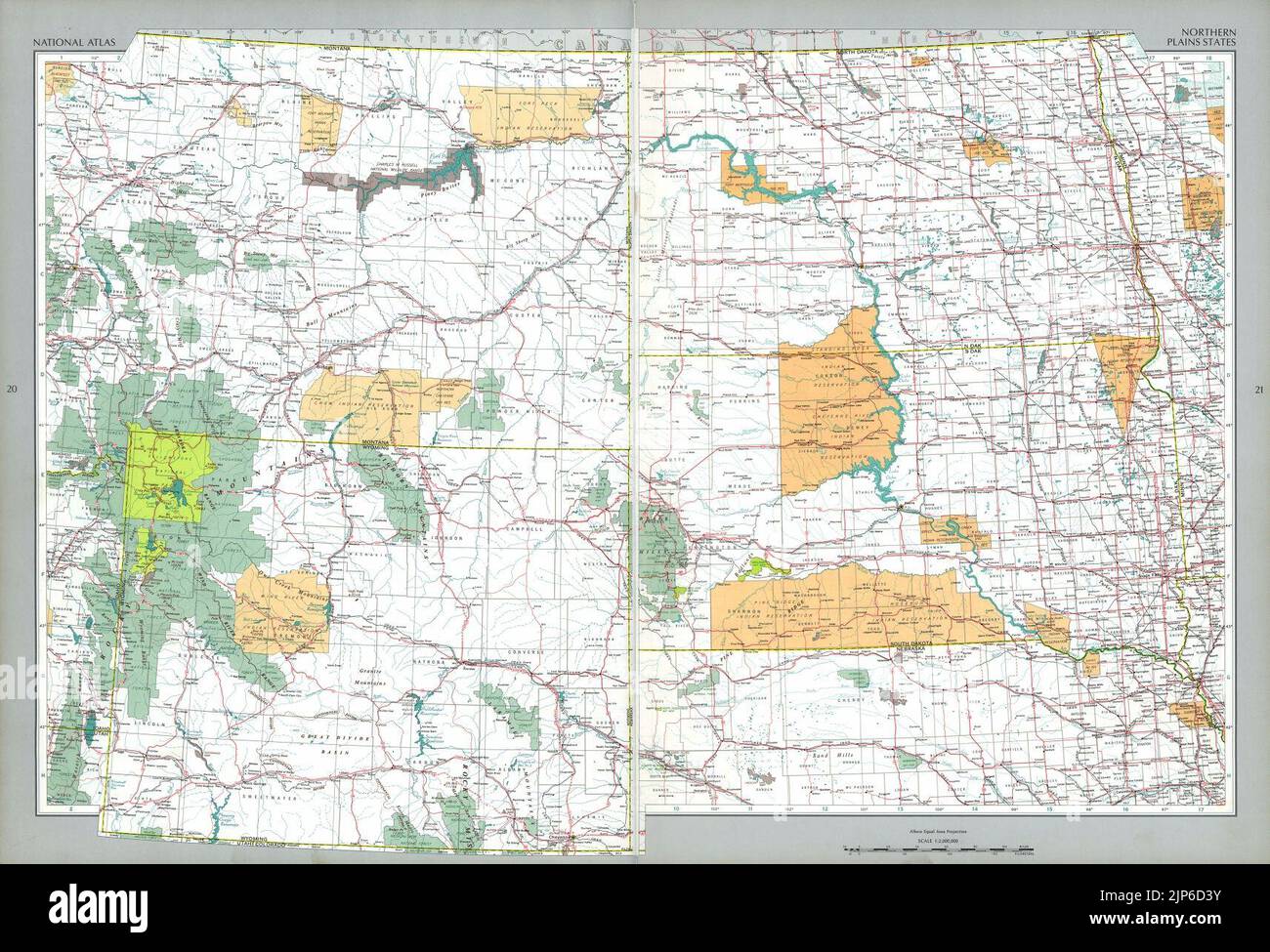 The national atlas of the United States of America Stock Photo - Alamy
