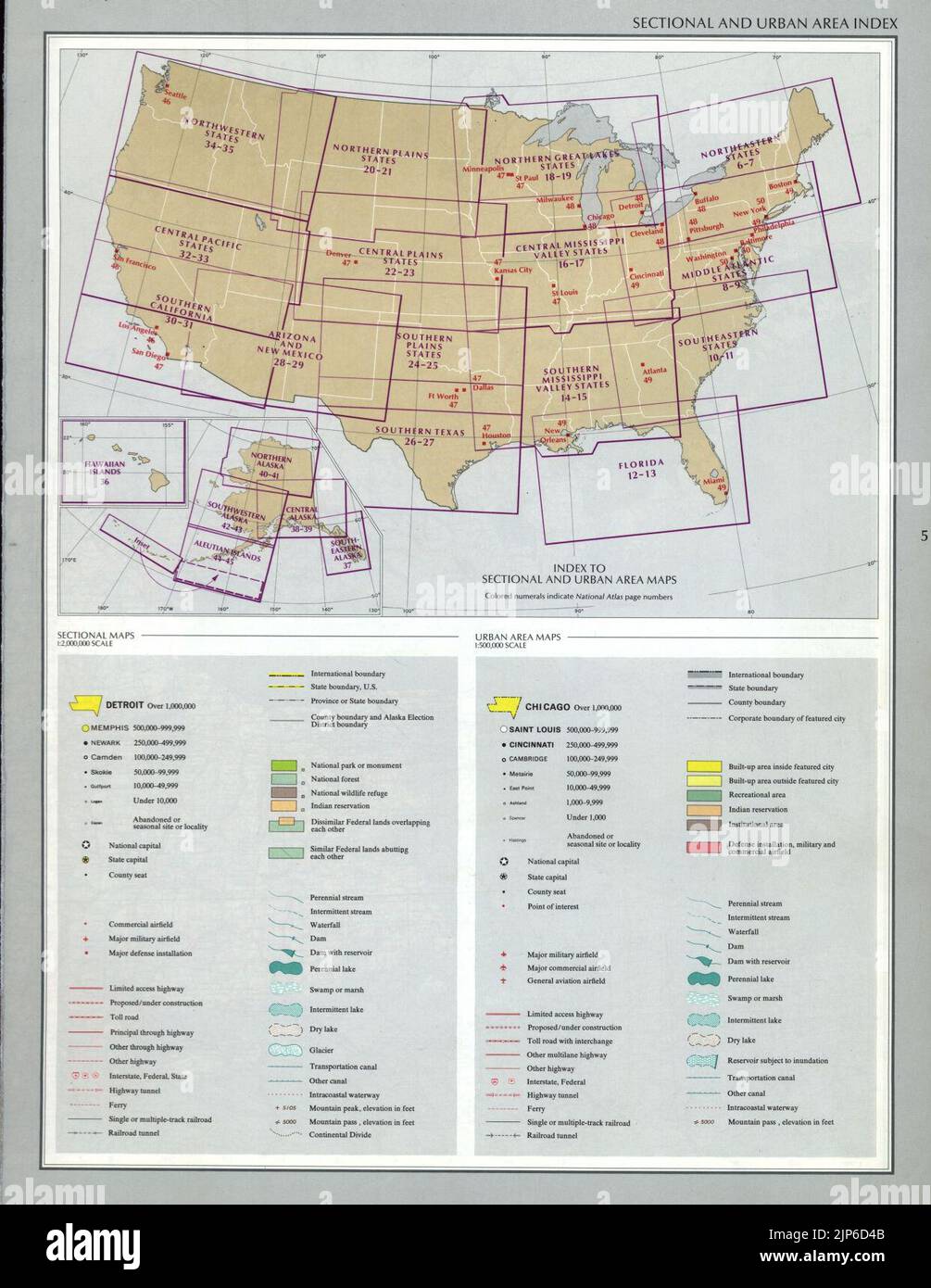The national atlas of the United States of America Stock Photo - Alamy
