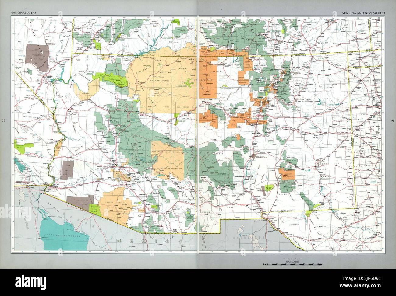 The national atlas of the United States of America Stock Photo - Alamy