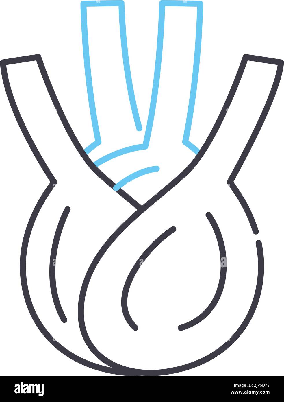 fennel line icon, outline symbol, vector illustration, concept sign ...