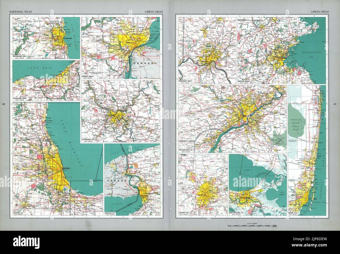 The national atlas of the United States of America Stock Photo - Alamy