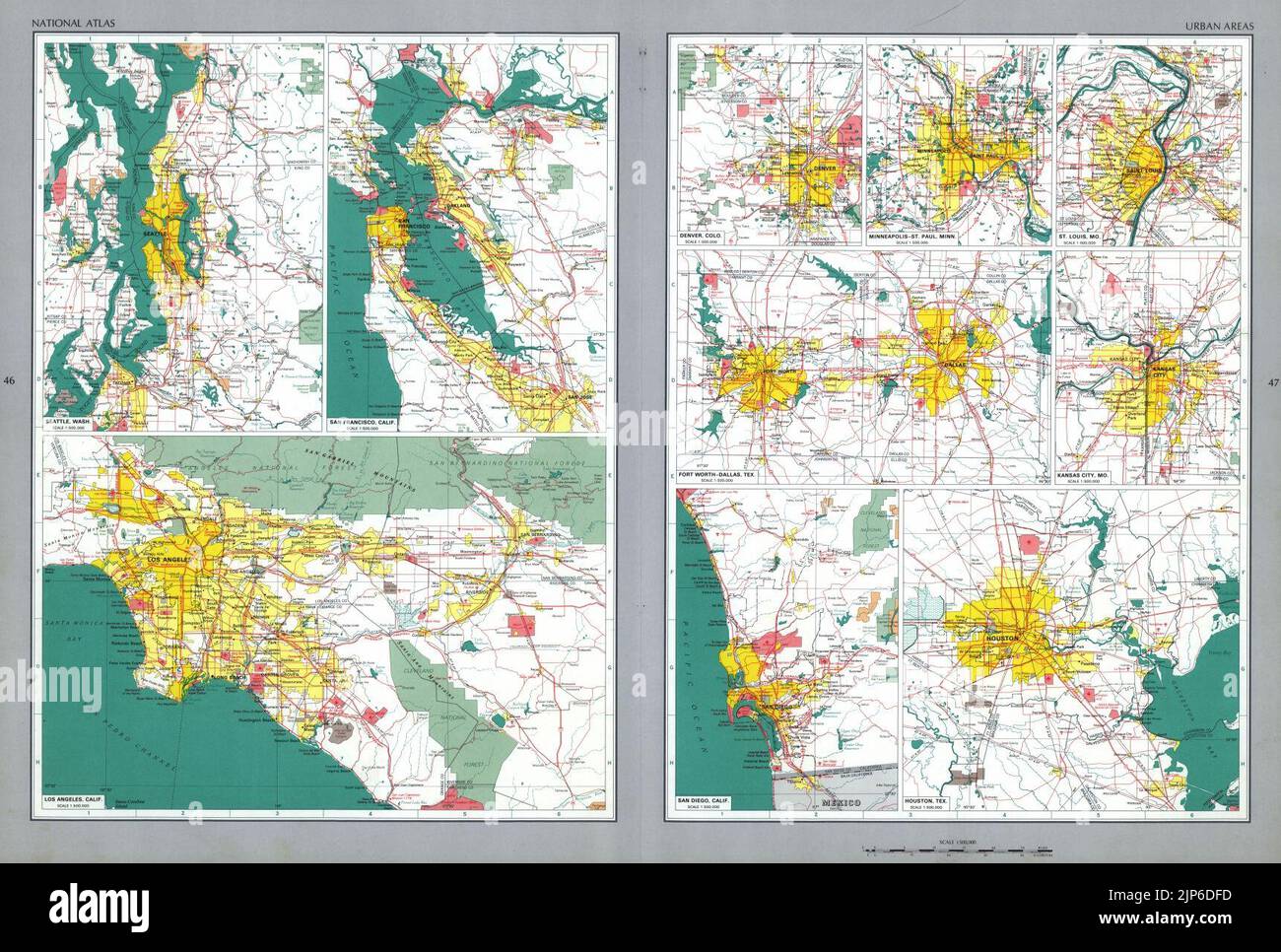 The national atlas of the United States of America Stock Photo - Alamy