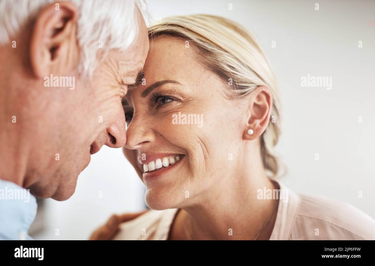I could stare into these eyes all day. an affectionate mature couple ...