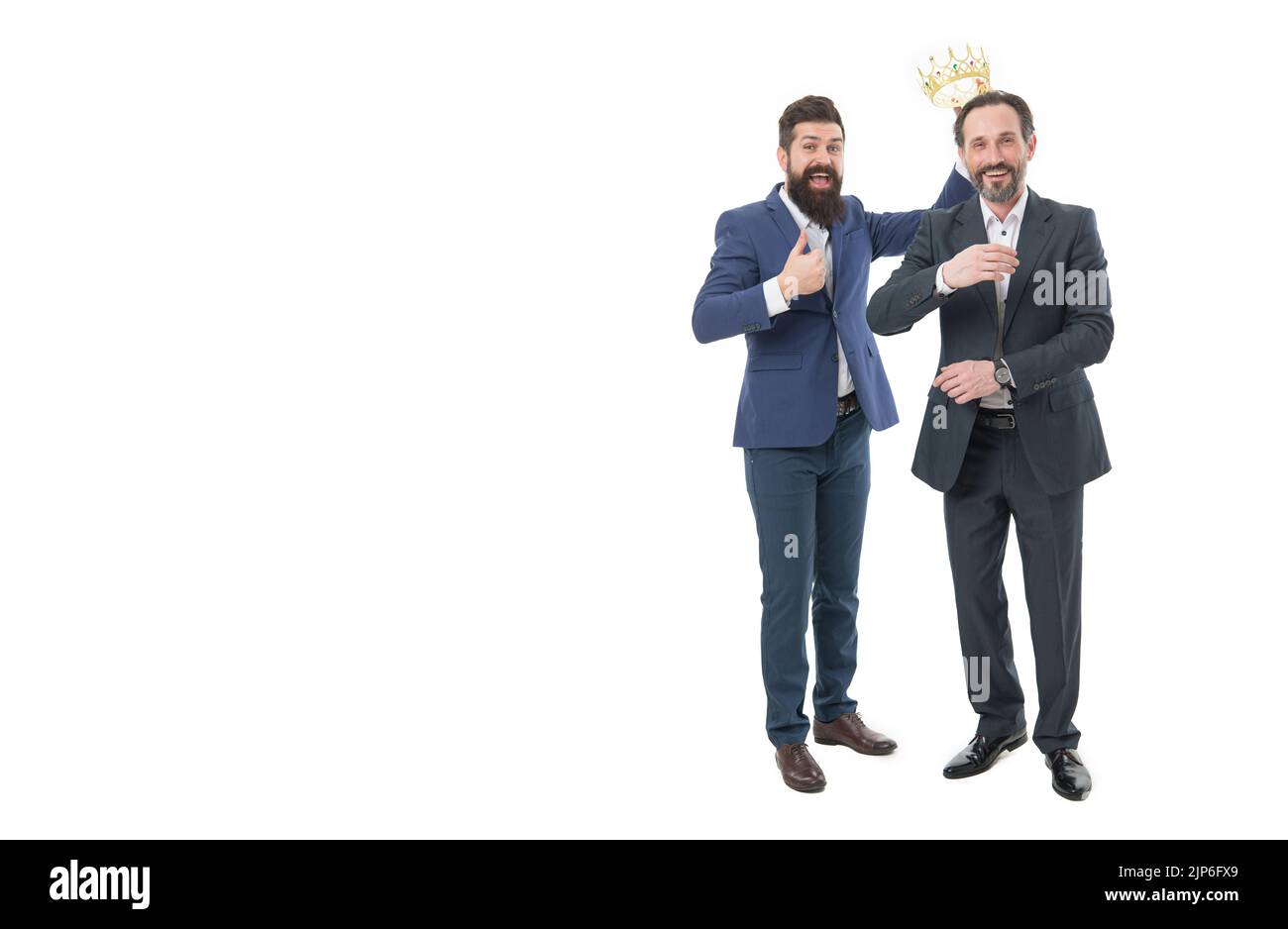 Champion always first. Bearded man reward champion with crown. Crowned ...