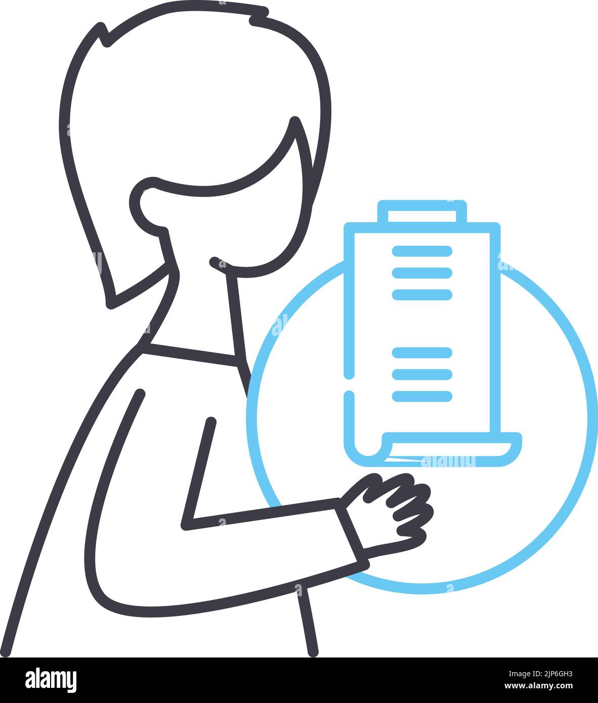 client male line icon, outline symbol, vector illustration, concept ...