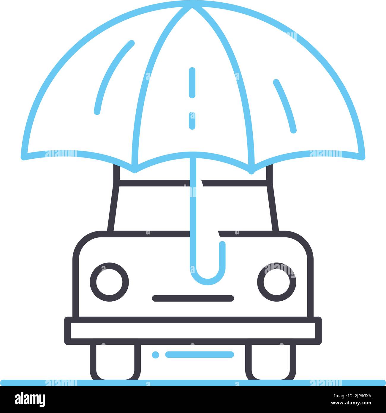 car insurance line icon, outline symbol, vector illustration, concept ...