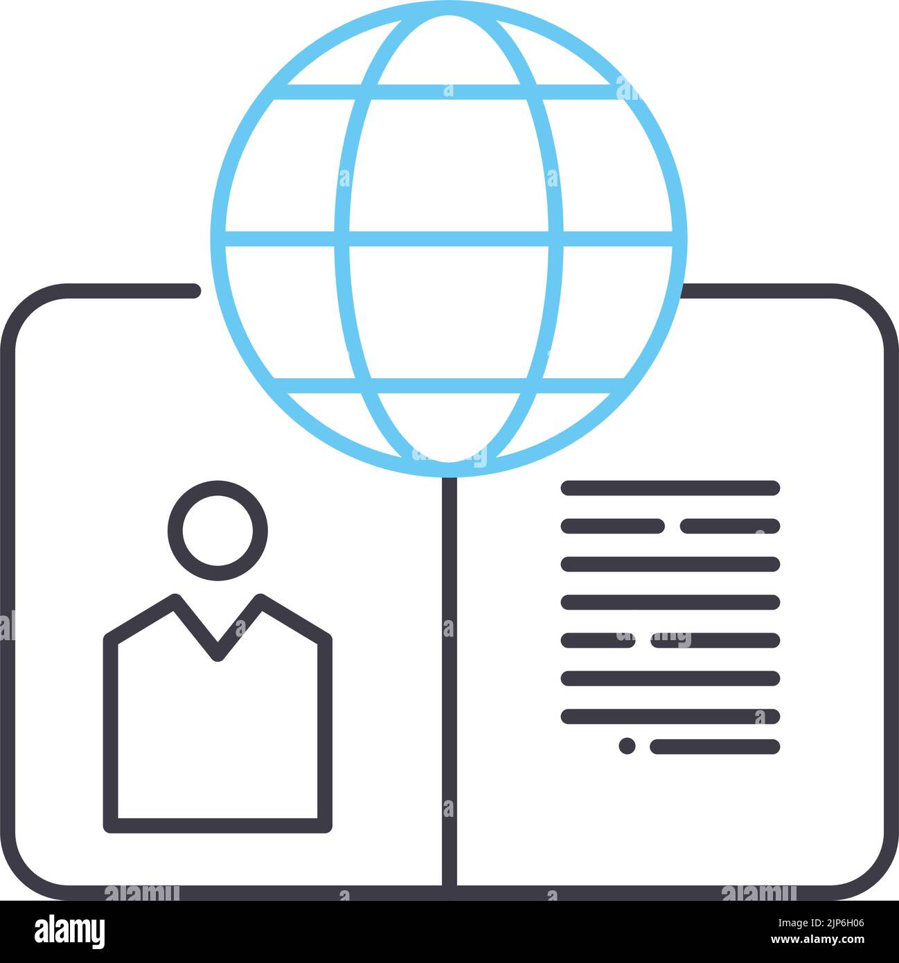 citizenship for sale line icon, outline symbol, vector illustration ...