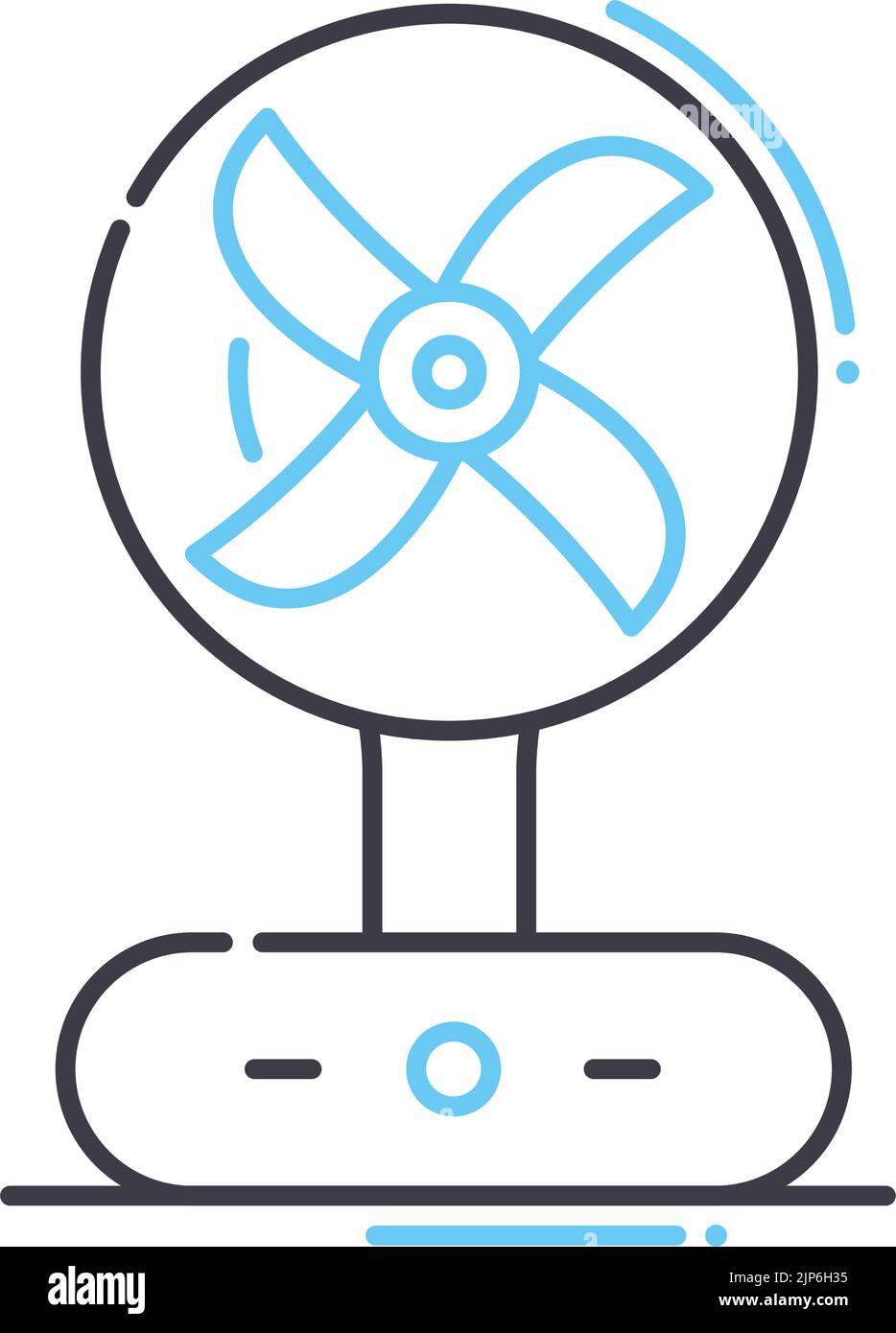 fan line icon, outline symbol, vector illustration, concept sign Stock ...