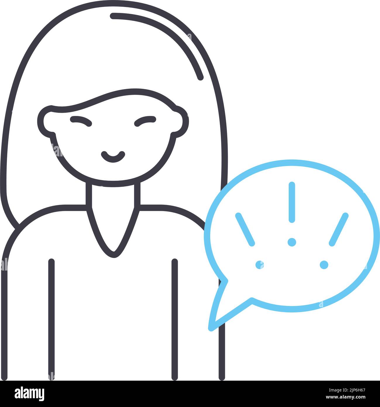 criticism line icon, outline symbol, vector illustration, concept sign ...