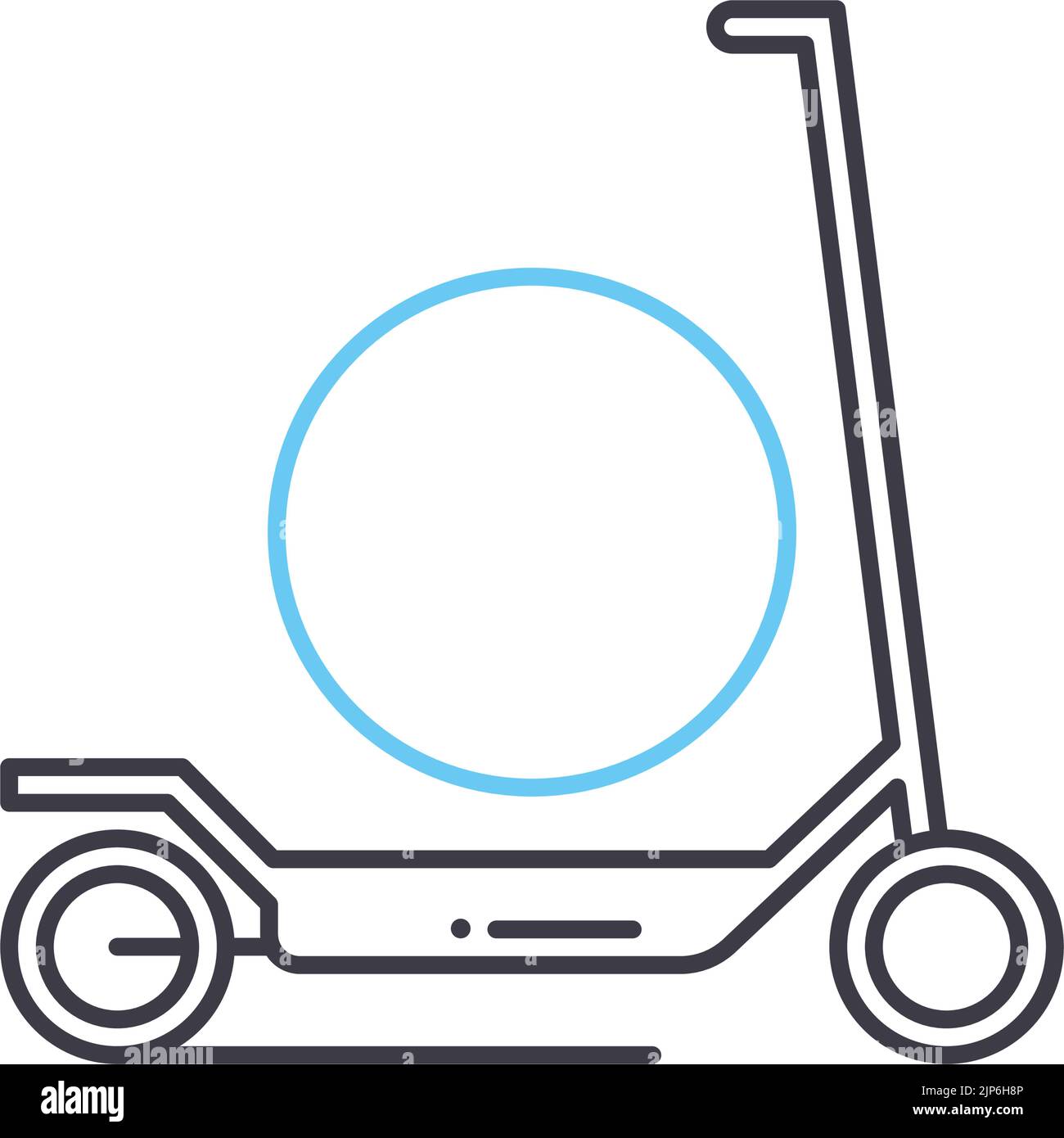electric scooter line icon, outline symbol, vector illustration ...