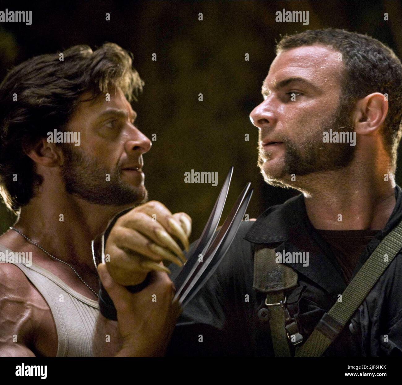 JACKMAN,SCHREIBER, X-MEN ORIGINS: WOLVERINE, 2009 Stock Photo - Alamy