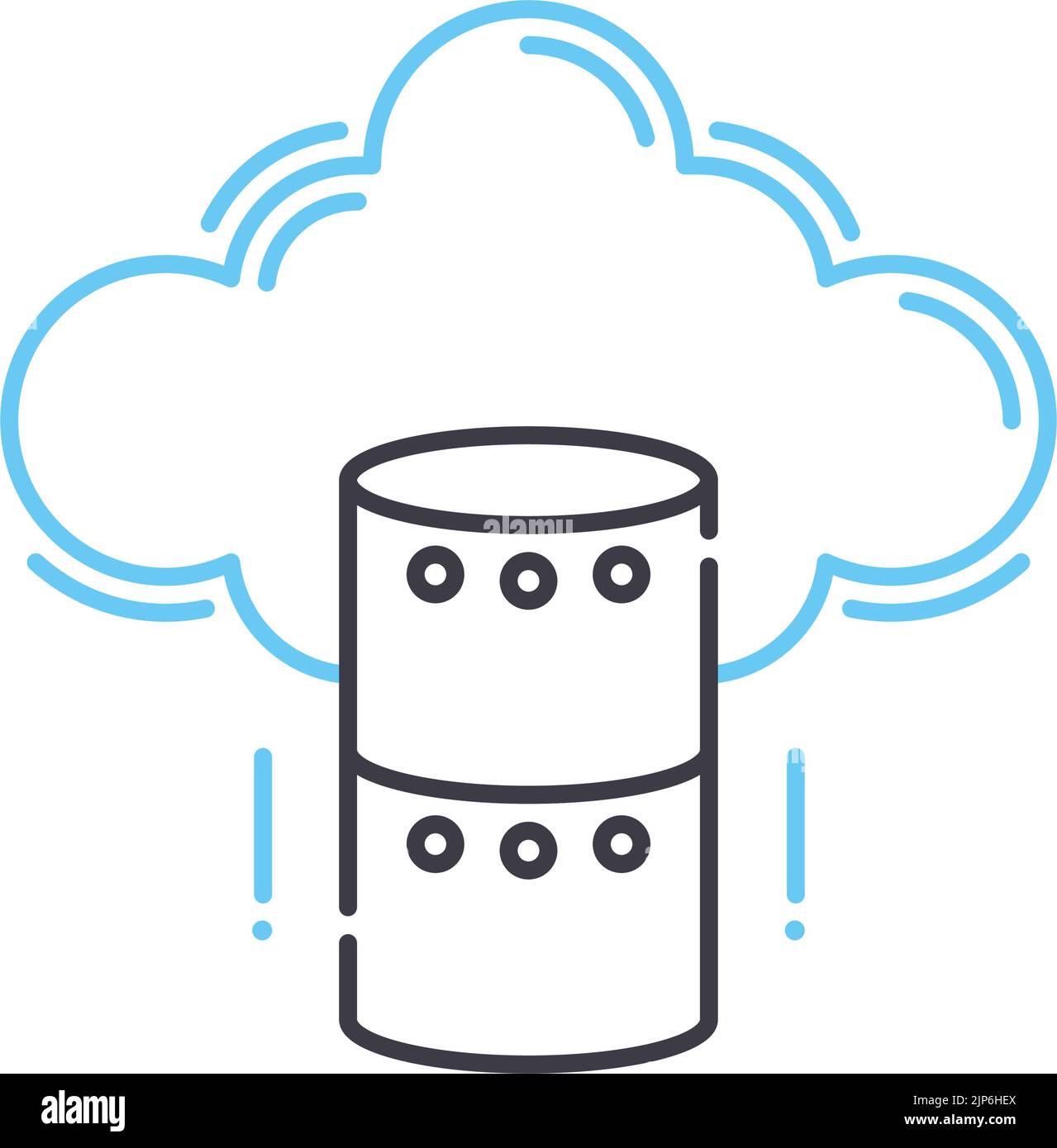 cloud data security line icon, outline symbol, vector illustration ...