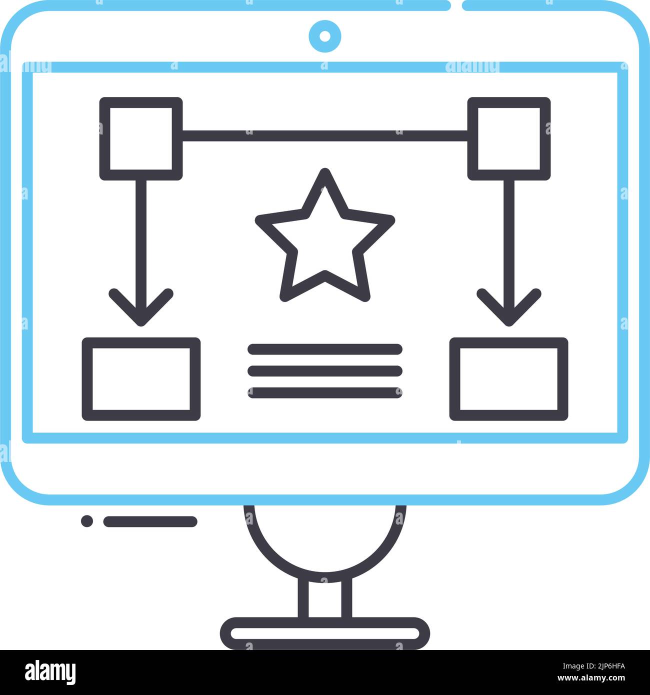 expert system line icon, outline symbol, vector illustration, concept ... expert system line icon, outline symbol, vector illustration, concept ...
