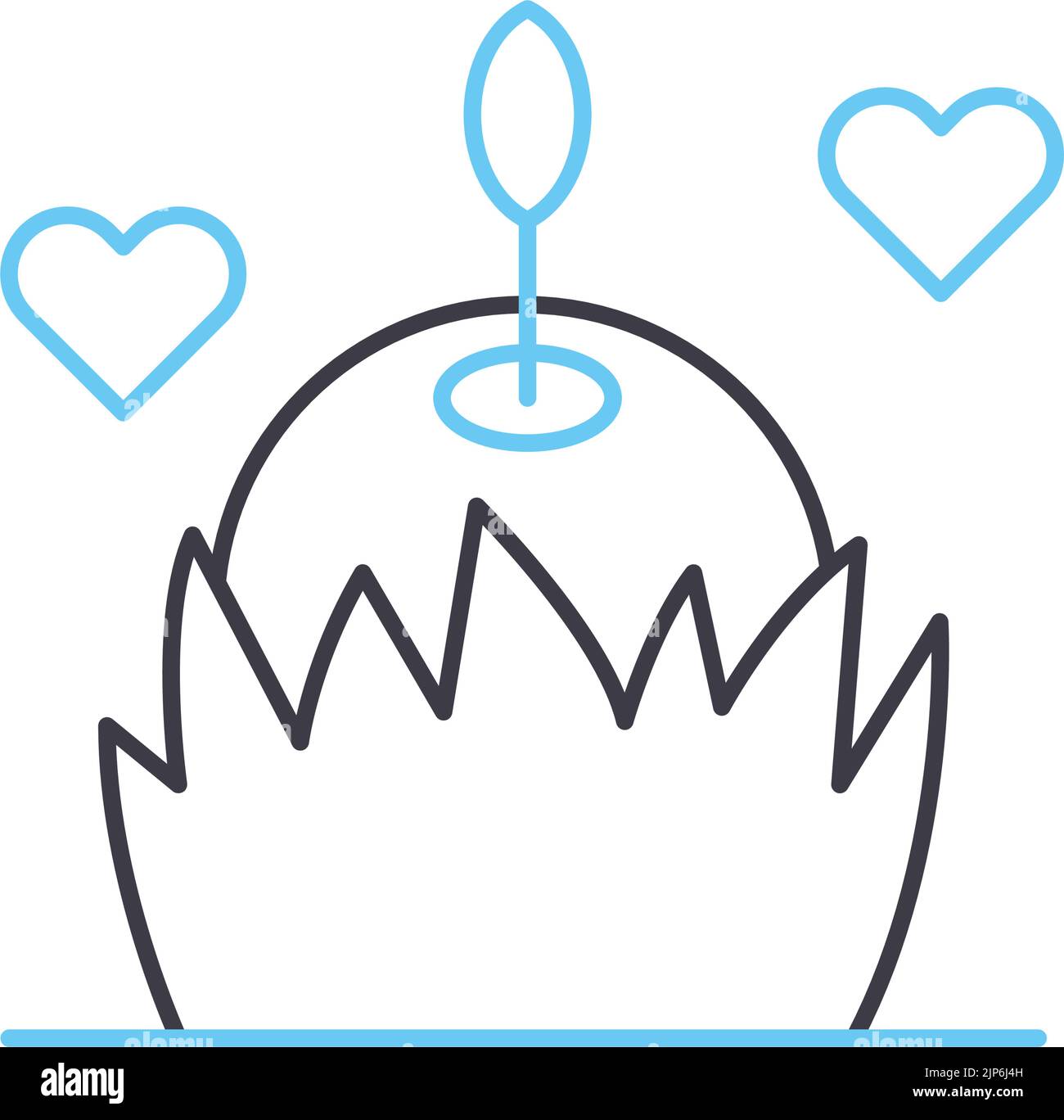 candle bar line icon, outline symbol, vector illustration, concept sign ...