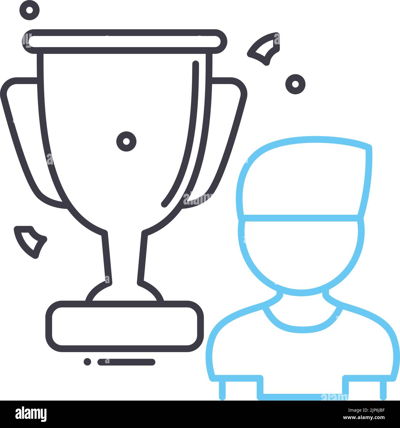 champion line icon, outline symbol, vector illustration, concept sign ...