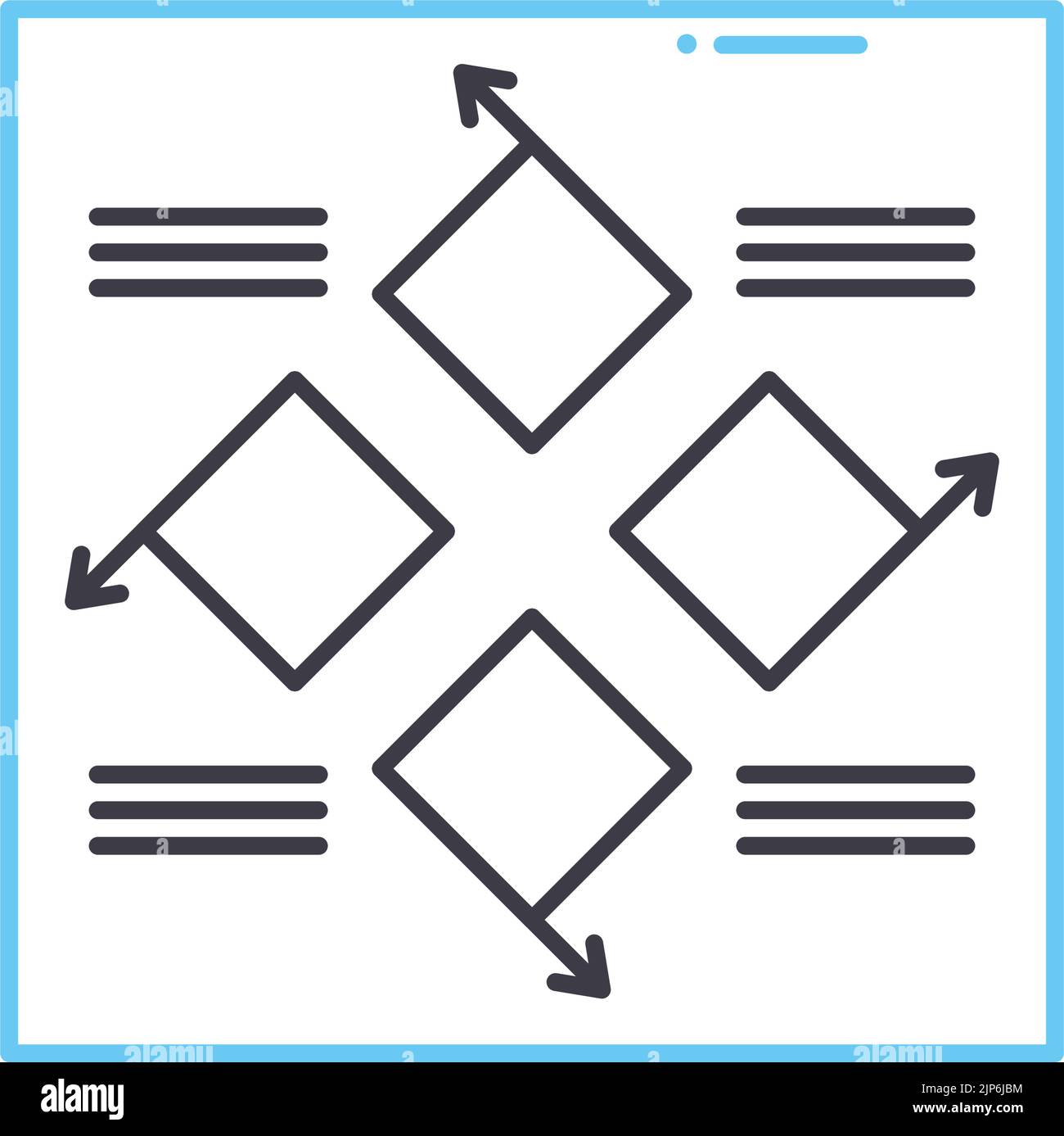 data modeling line icon, outline symbol, vector illustration, concept ...