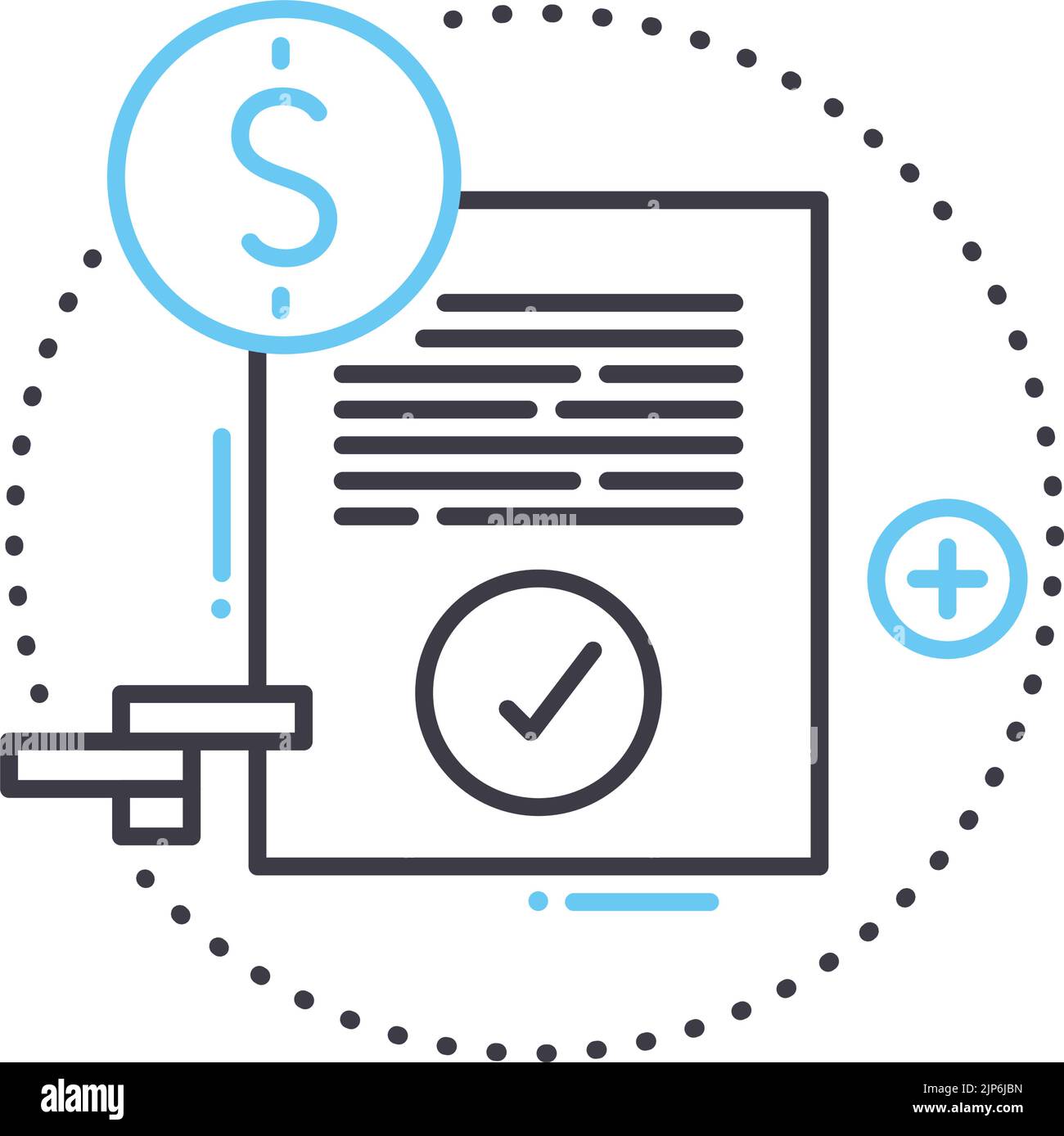 escrow account line icon, outline symbol, vector illustration, concept ...